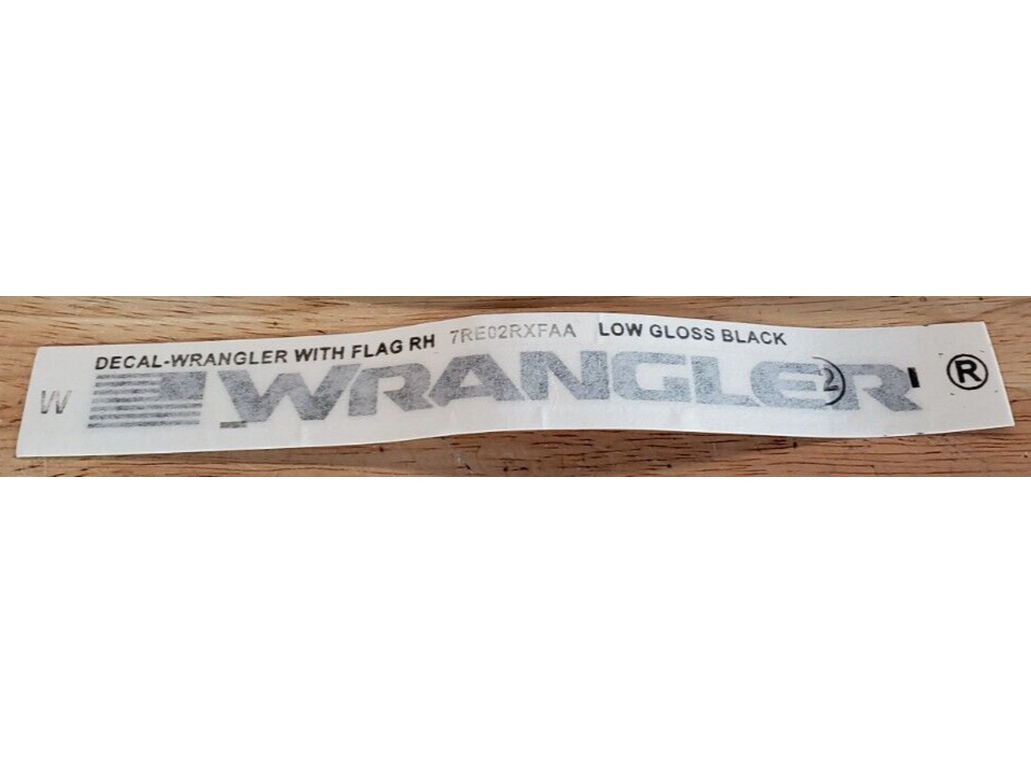 Mopar Decal Wrangler With American Flag Low Gloss Black For Passenger ...