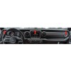 Mopar Dashboard Top Pad Trim Kit Black Leather & White Stitching Sahara ...