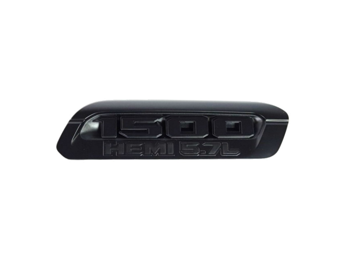 Mopar Emblem Blacked Out Hood Badge Right Side 1500 HEMI 5.7L ...