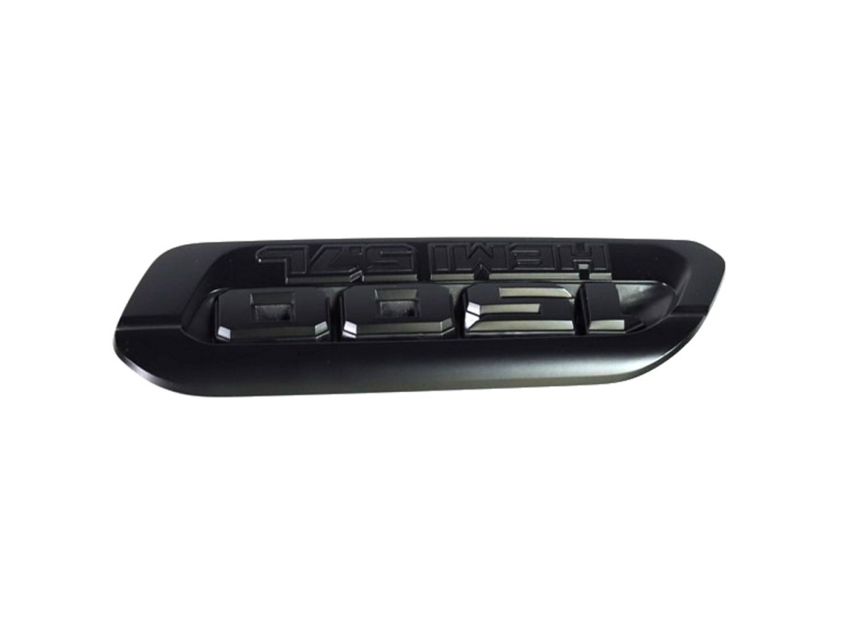 Mopar Emblem Blacked Out Hood Badge Right Side 1500 HEMI 5.7L ...