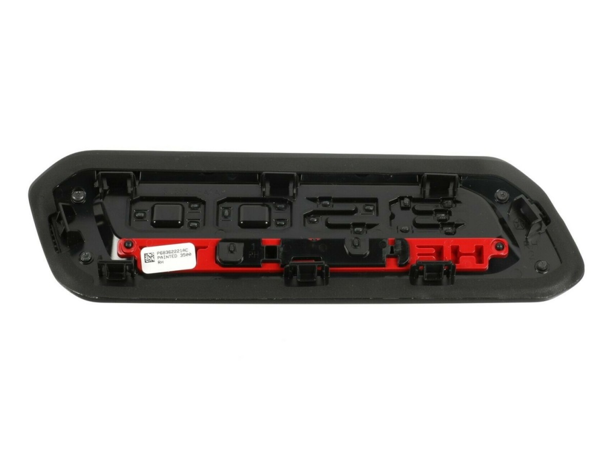 Mopar Emblem Hood Vent 3500 Heavy Duty Matte Black Red Passenger Side ...