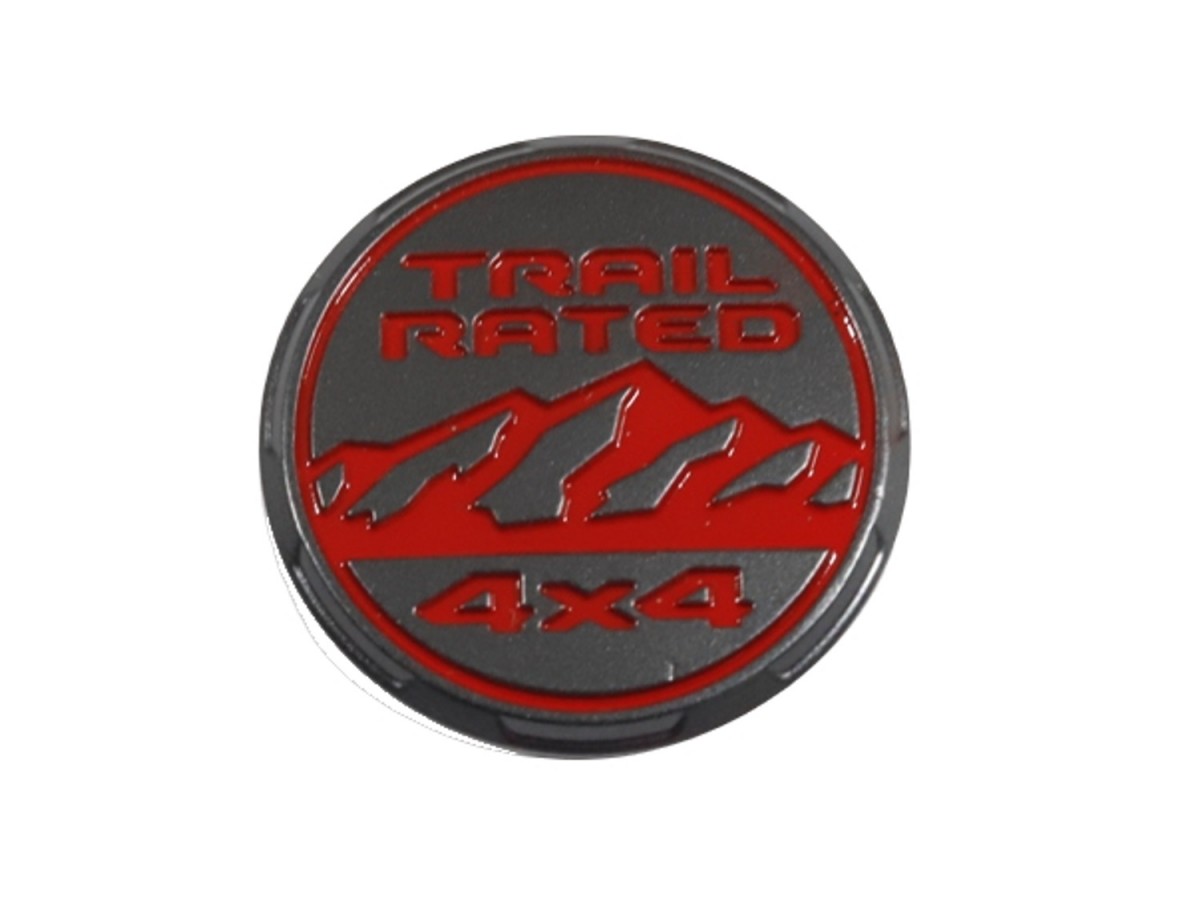 Mopar Trail Rated Emblem Trailhawk Dark Gray And Red - 68377461AB | All ...
