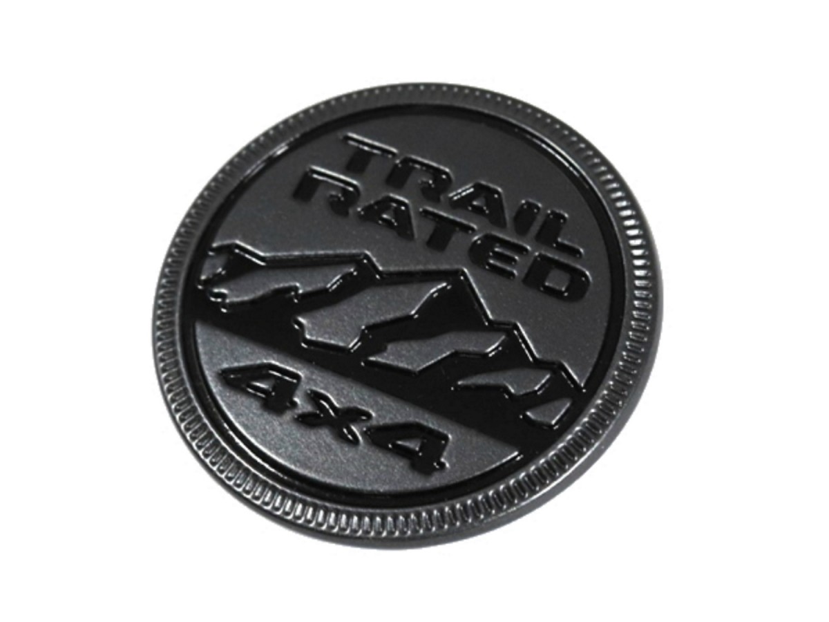 Mopar Emblem Trail Rated Black / Gray - 68472854AB | All Mopar Parts