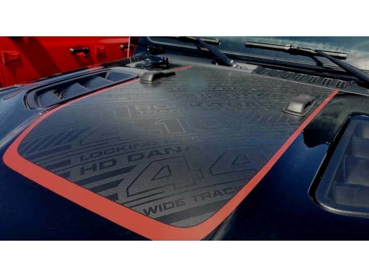 Mopar Hood Decal - Recon Black / Red - 68510809AA | All Mopar Parts