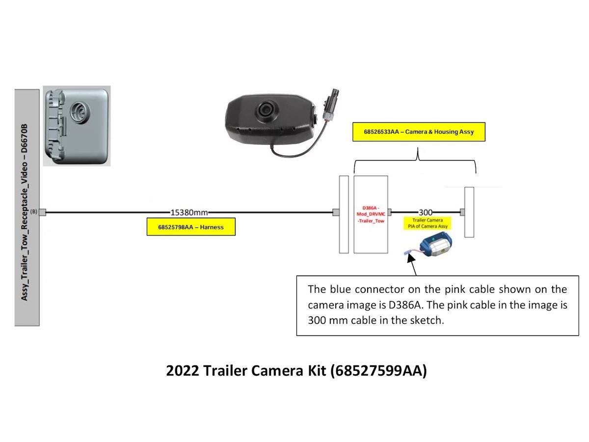 Mopar Trailer Tow Camera With DRVM Digital Rear View Mirror Display ...