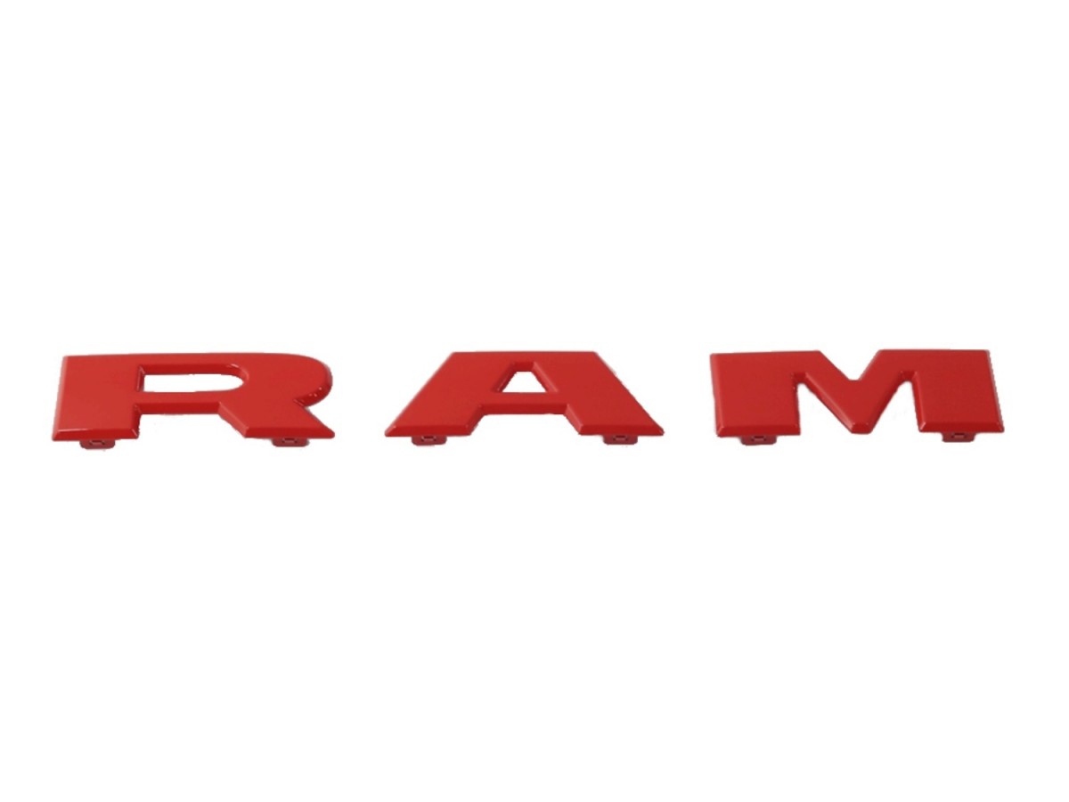 Mopar Red Edition RAM Front Grille Badge In Red - 68568436AA | All ...