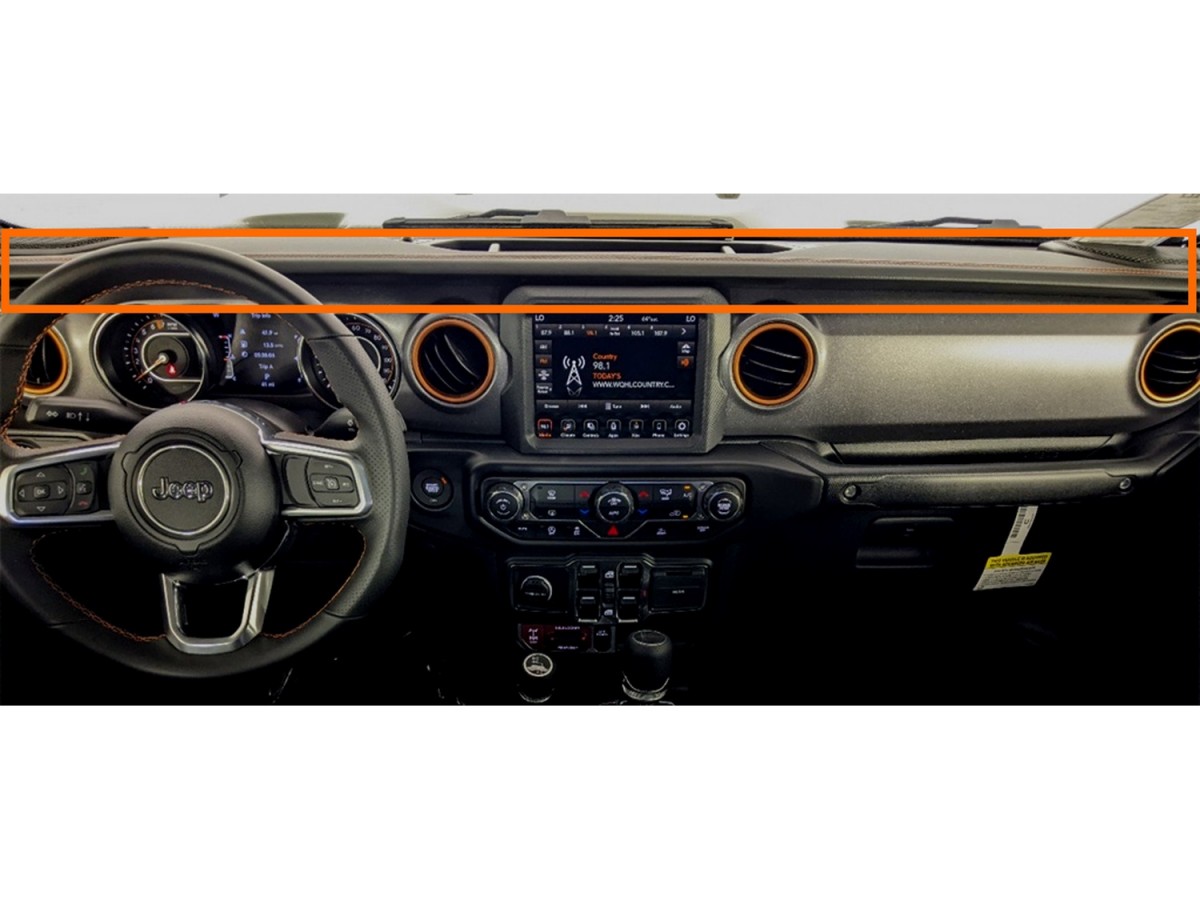 Mopar Dashboard Top Pad Trim Kit Mojave Orange Stitching - 6AC121V5AC ...