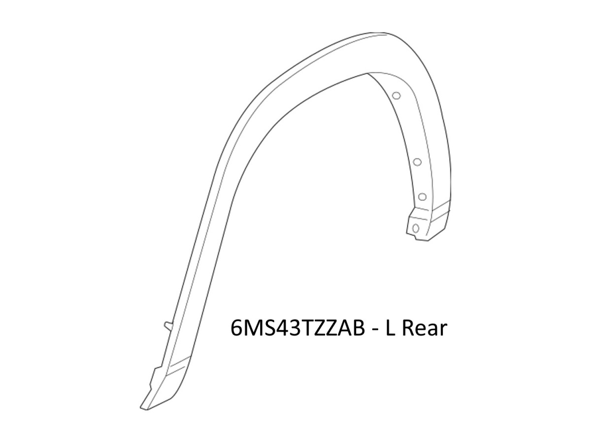 Mopar Wheel Flares Smooth Unpainted OE For Single Rear Wheel Vehicles ...