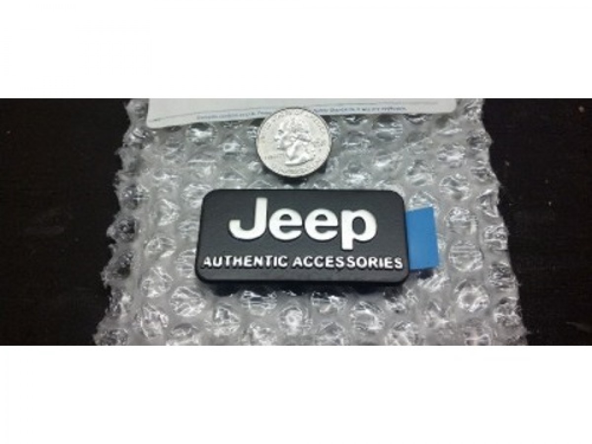 Mopar Jeep Authentic Accessories Badge Black Silver - 82211201 | All ...