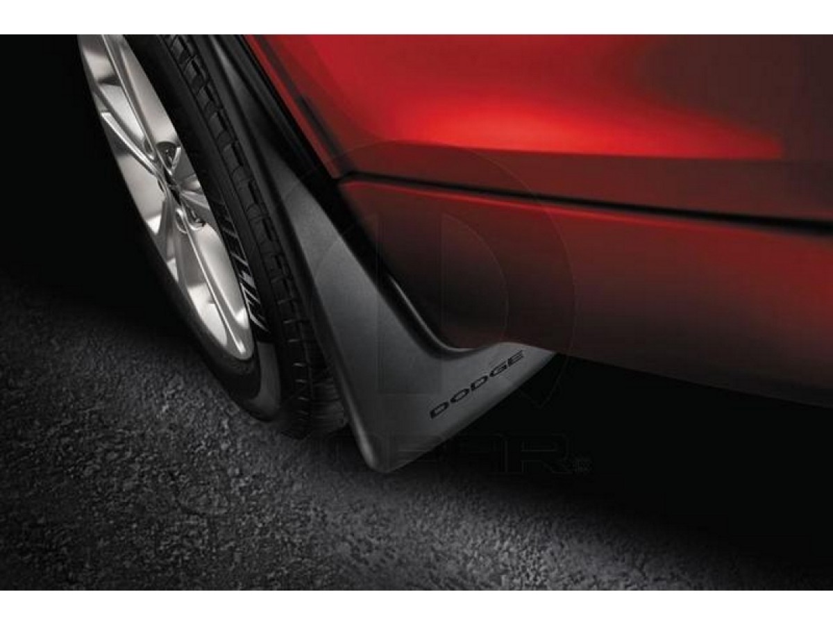 Genuine Mopar Splash Guards Rear Molded Black W/ Dodge Logo ...