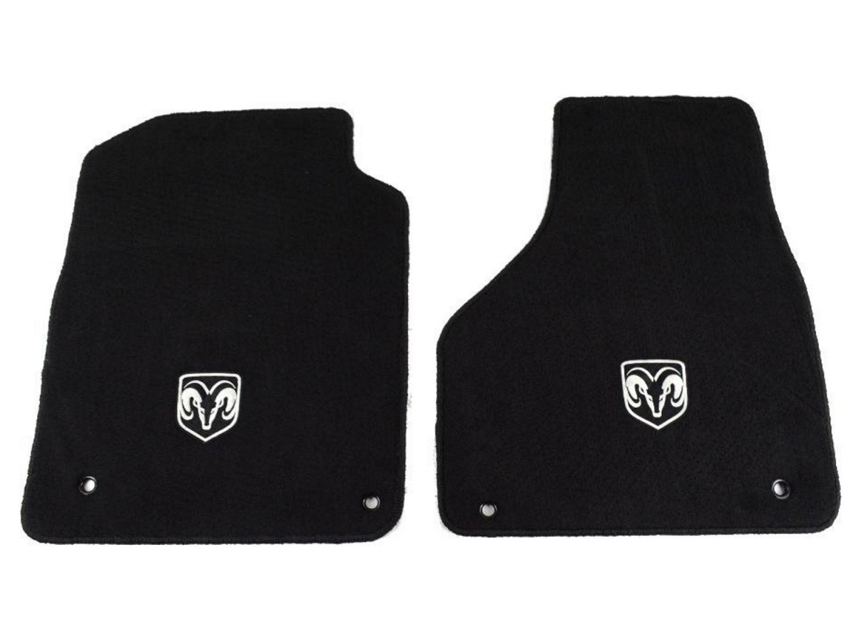 Mopar Floor Mats Regular & Quad Cab Front Black - 82213393AB | All ...