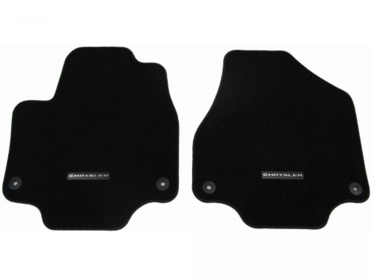 Mopar Floor Mats For Gasoline Powertrain Black With Chrysler Logo First ...