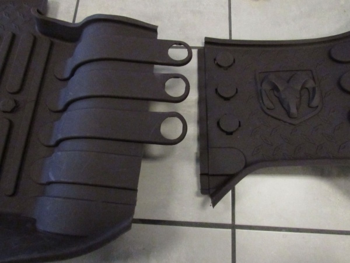 Genuine Mopar Rubber Mats Bucket Style Front & Rear Brown - 82215586AB ...