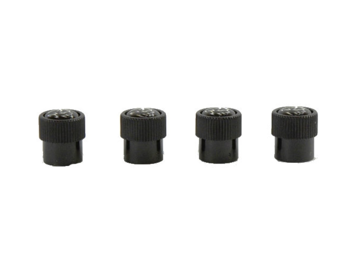 Mopar Wheel Valve Stem Caps Black With Silver Demon Logo - 82215747 ...