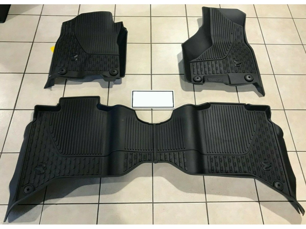 Mopar All Weather Mats Crew Cab Bench Seats Black - 82215766AC | All ...