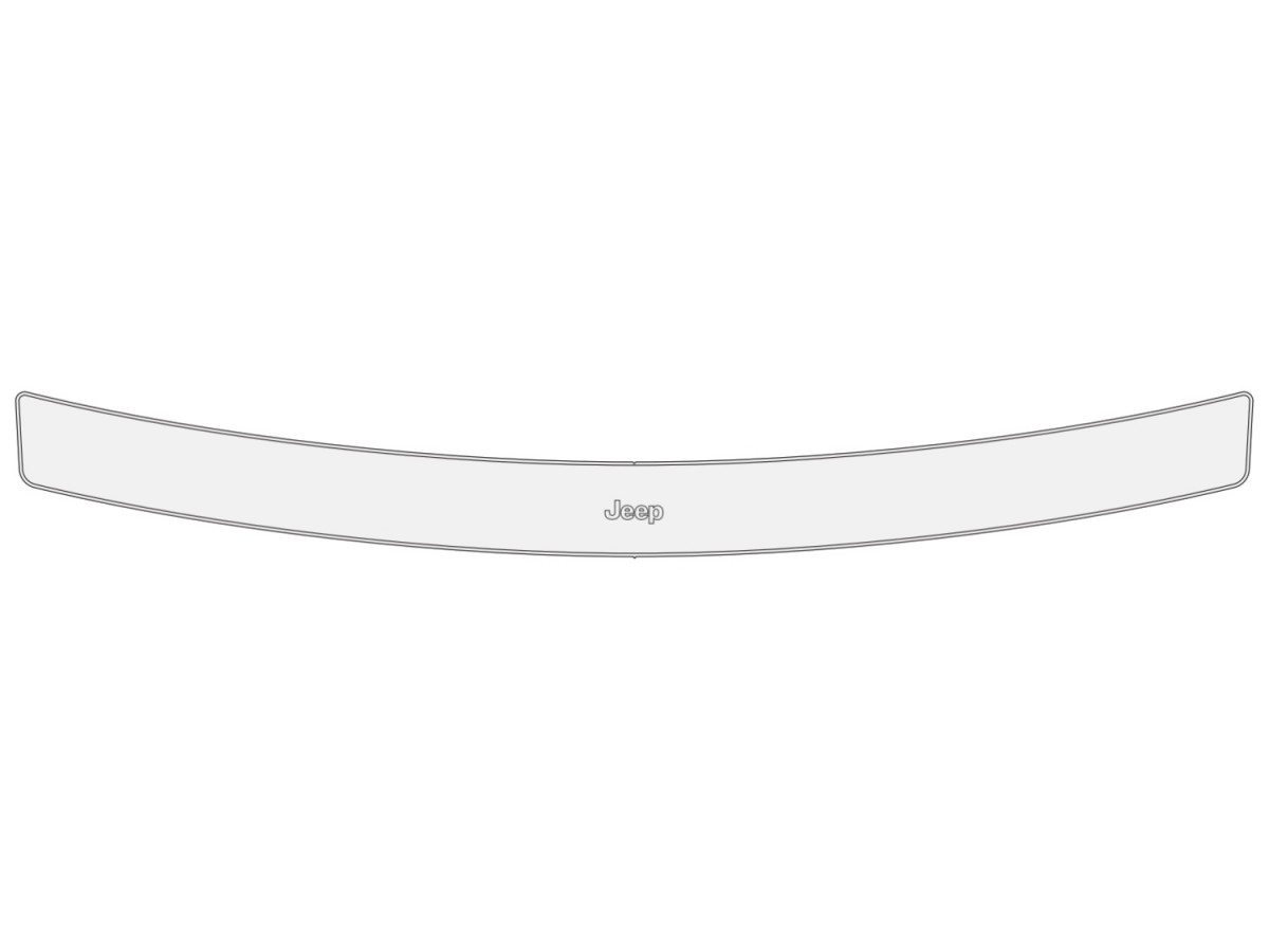 Mopar Rear Bumper Protector Clear Vinyl Applique With Jeep Logo For ...