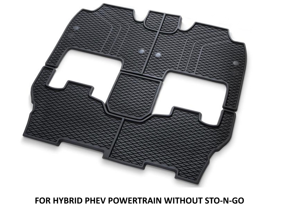 Mopar Rubber Floor Mats For Second And Third Rows Black For PHEV ...