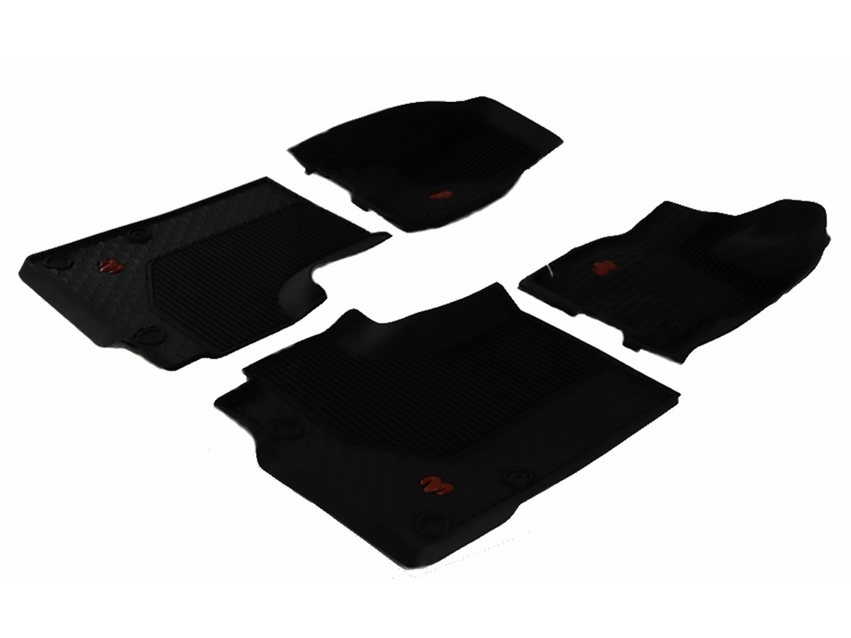 Mopar All Weather Floor Mats Black Color With Red Ram's Head Logo For ...