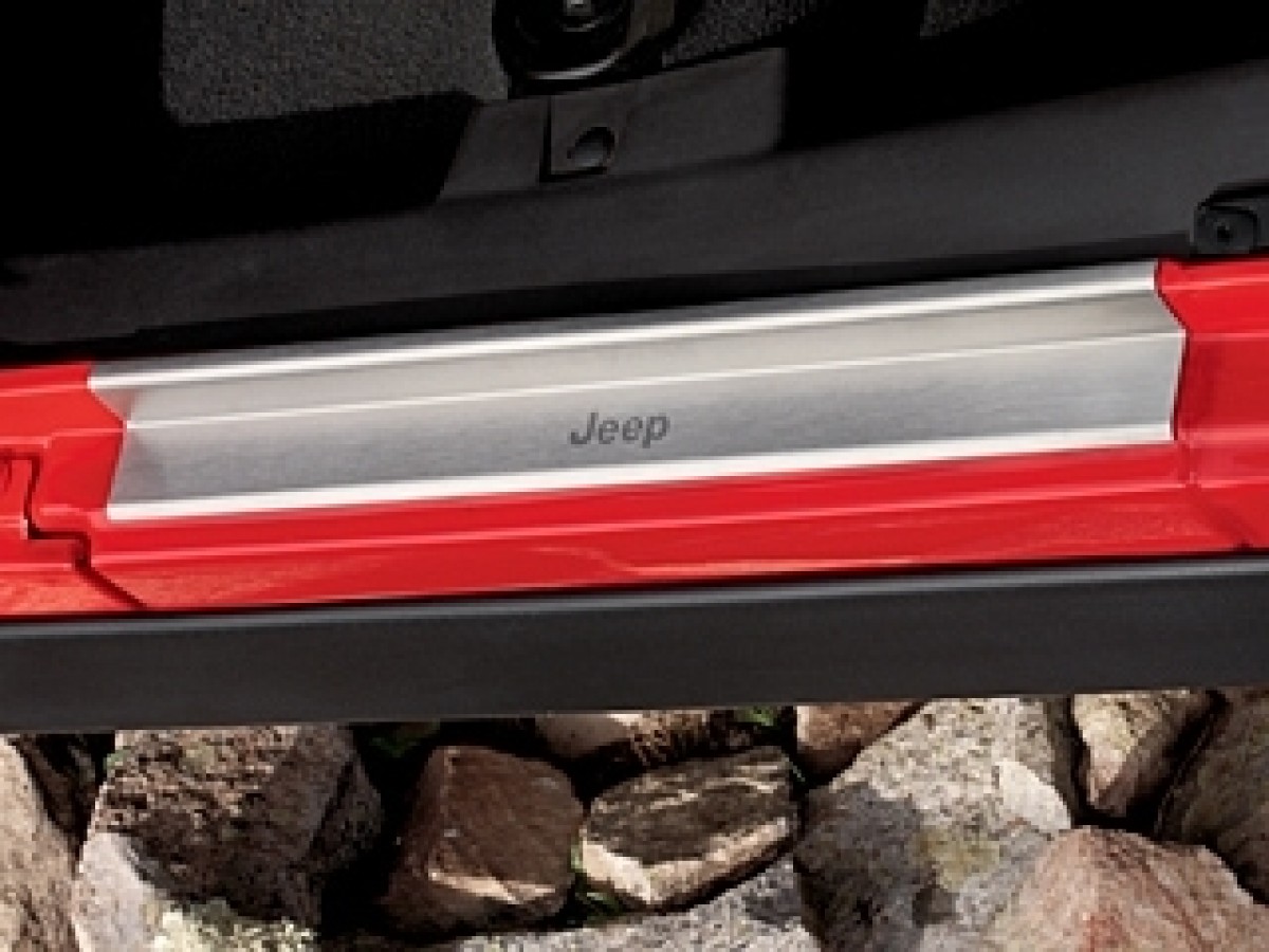 Mopar Door Sill Guards Brushed Stainless Steel 4 Door 82210142AC All Mopar Parts