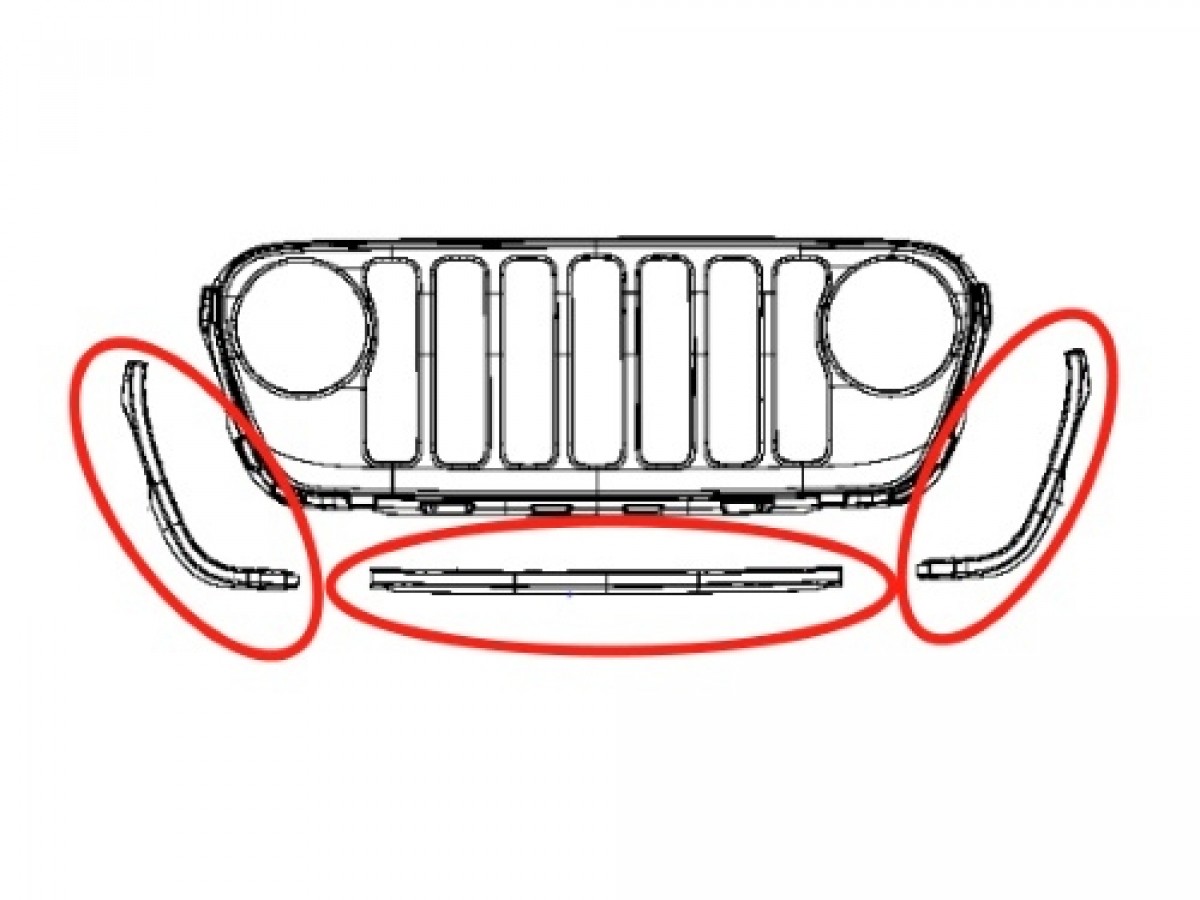 Mopar Grille Molding Kit - JLGRILLEMOLDING | All Mopar Parts