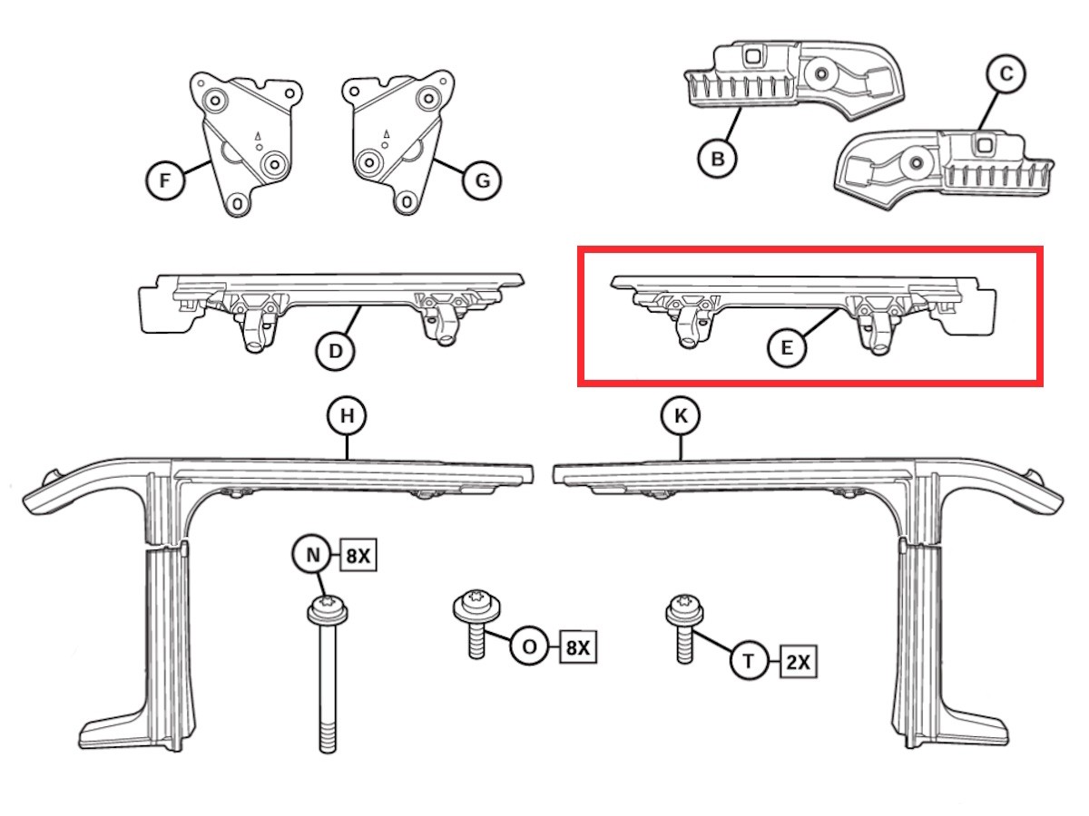 Mopar Soft Top Door Frame Front Driver Side - 68251545AH | All Mopar Parts