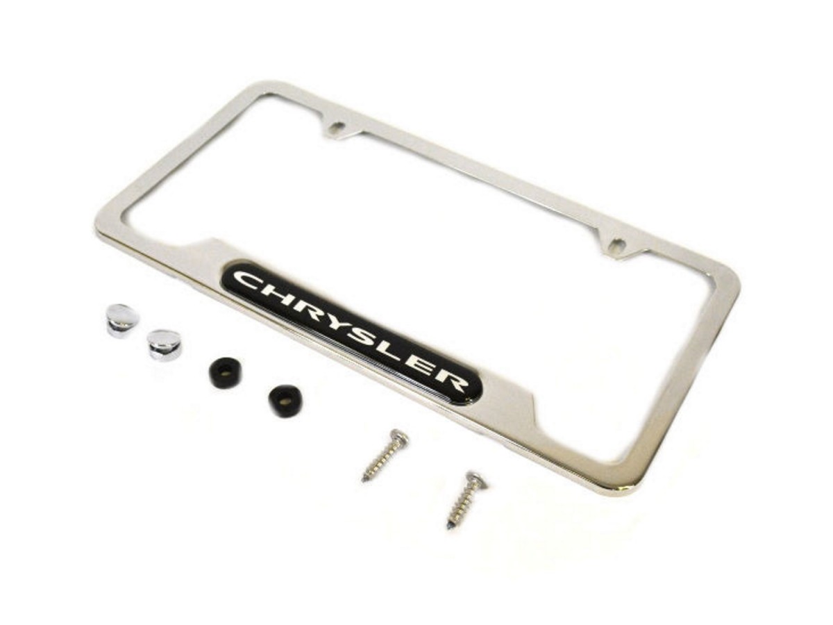 Buy Mopar Plate Frame Polished Chrysler Logo - 82214873 | Mopar ...