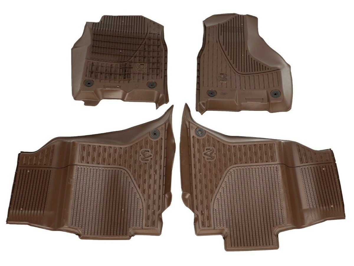 Buy Mopar All Weather Mats Crew Cab Bucket Seats Brown - 82215755AC ...