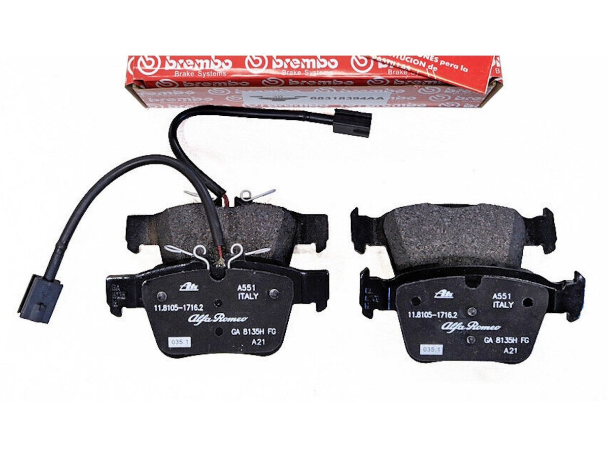 Alfa Romeo Brembo Rear Brake Pad Set - 68501180AA | Alfa Online Parts