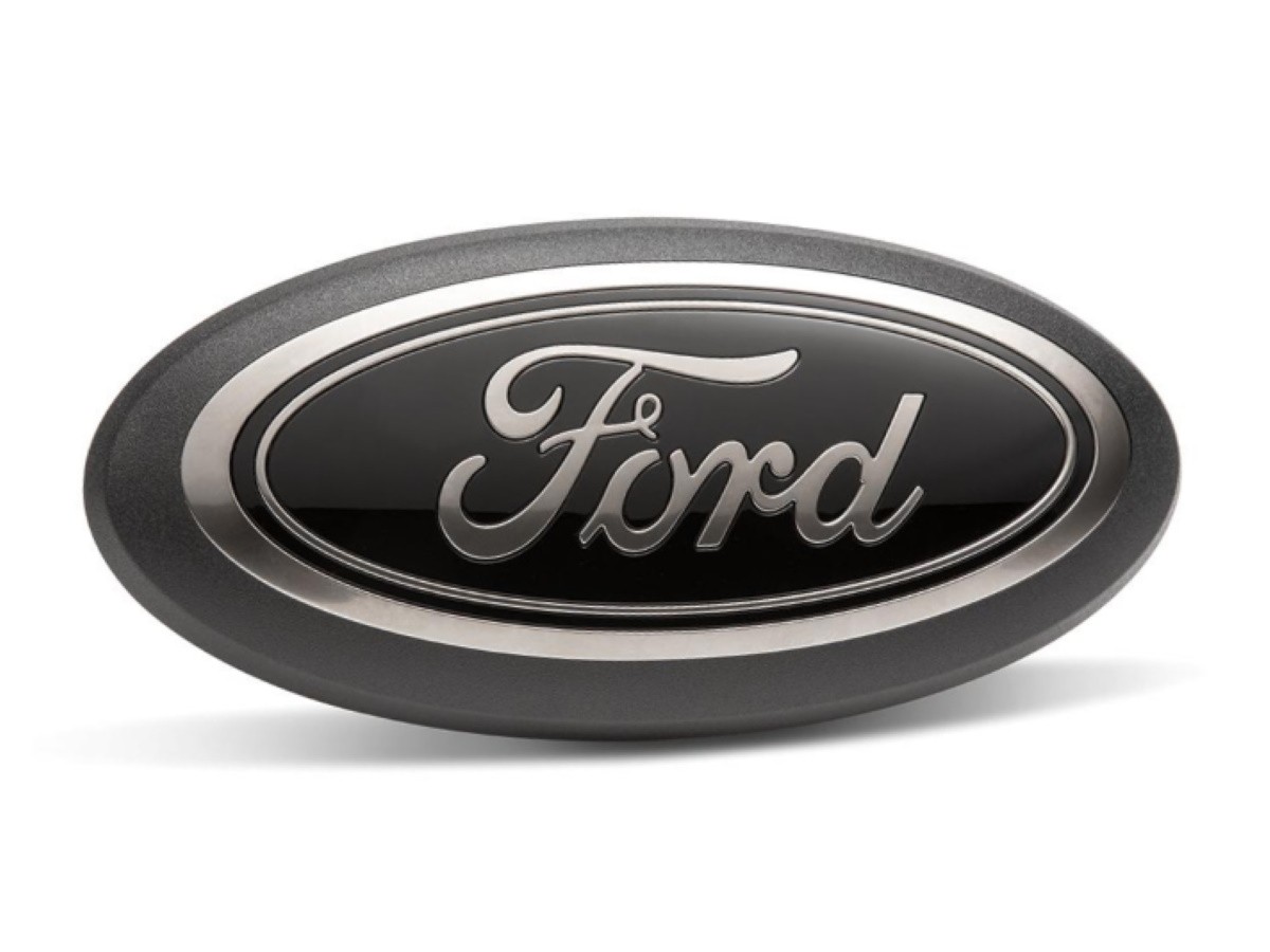 Genuine Ford Emblems - Ford Oval Smoke Chrome & Black Without Camera ...